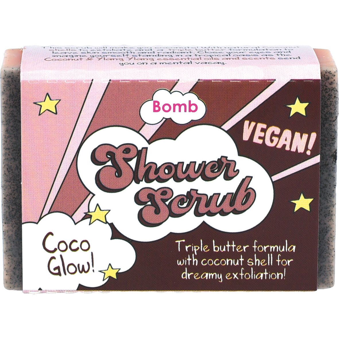 Coco Glow Solid Shower Scrub – Bomb Cosmetics UK