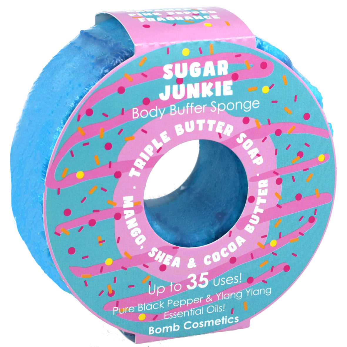 Sugar Junkie Body Buffer Sponge – Bomb Cosmetics UK