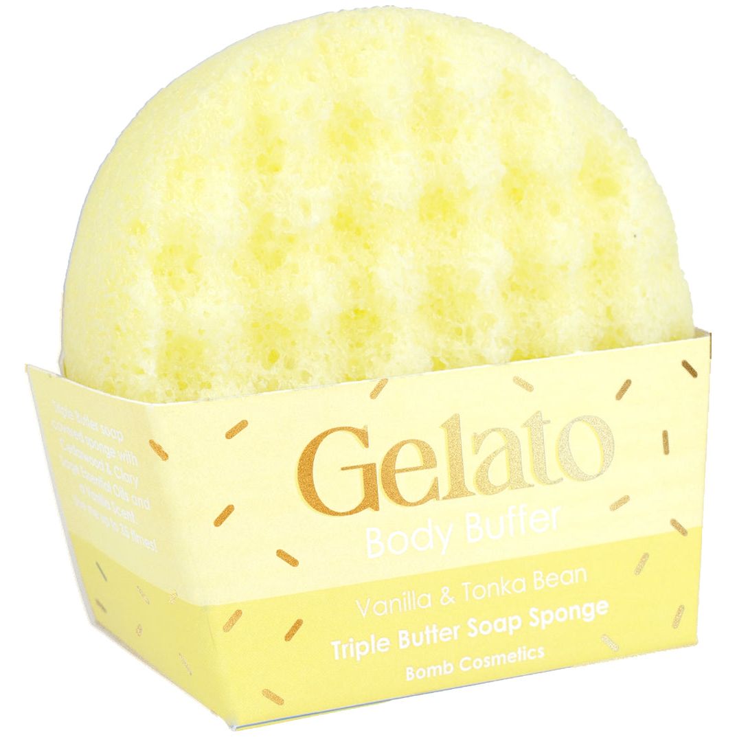 Vanilla & Tonka Gelato Body Buffer Sponge – Bomb Cosmetics UK