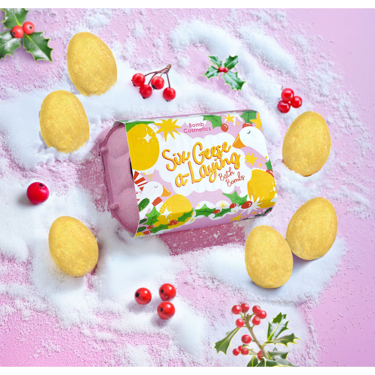 6 Geese A-Laying Golden Eggs Gift – Bomb Cosmetics UK